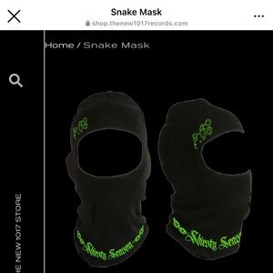 Pooh Shiesty | Other | Pooh Shiesty Snake Ski Mask Black | Poshmark